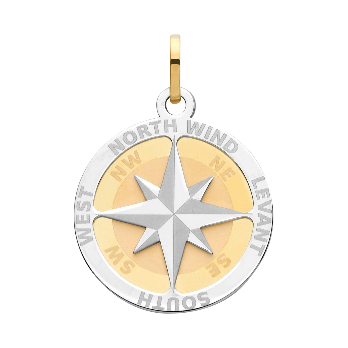 9ct Gold Compass Three Colour Gold Pendant (Optional Chain) – Stanley ...